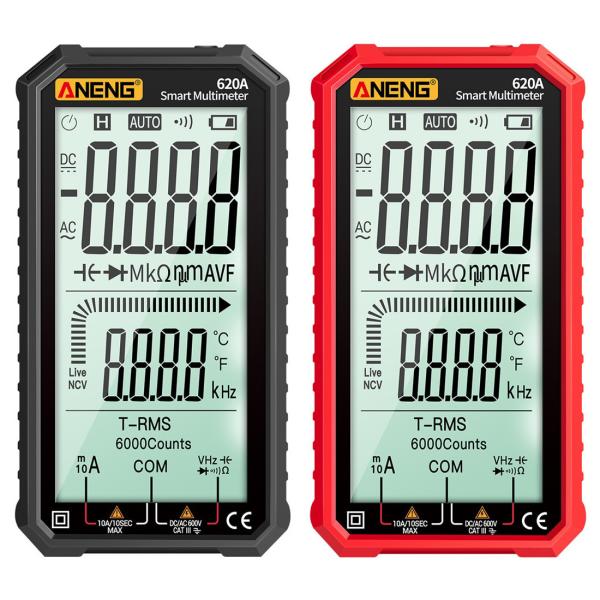 AC/DC電圧、NCV（非接触電圧テスト）、抵抗、キャパシタンス、導通、ダイオード、ヌル/ライブライン、周波数、温度測定に対応オートレンジ＆True-RMSバックライト＆フラッシュライトヒューズ内蔵、安全設計シリコンケースで衝撃を保護