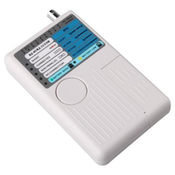 RJ11 RJ45 USB BNC LANーサネットネットワーク電話ケーブルテスターUSBケーブルでテストシールドリモートポイントからテスト可能BNCターミネーター 25/50Ω表示リモートユニットとメインユニットに分離LEDで正常、異常を表示