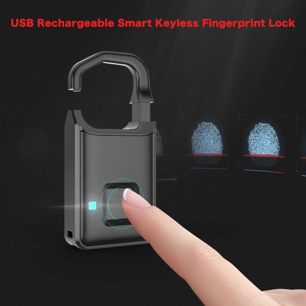 指紋認証でロック・ロック解除最大10個の指紋を認識最長6ケ月スタンバイ、500回以上の開閉3色のLEDライトインジケータースリム＆コンパクトバックパック、スーツケース、ロッカーなどに