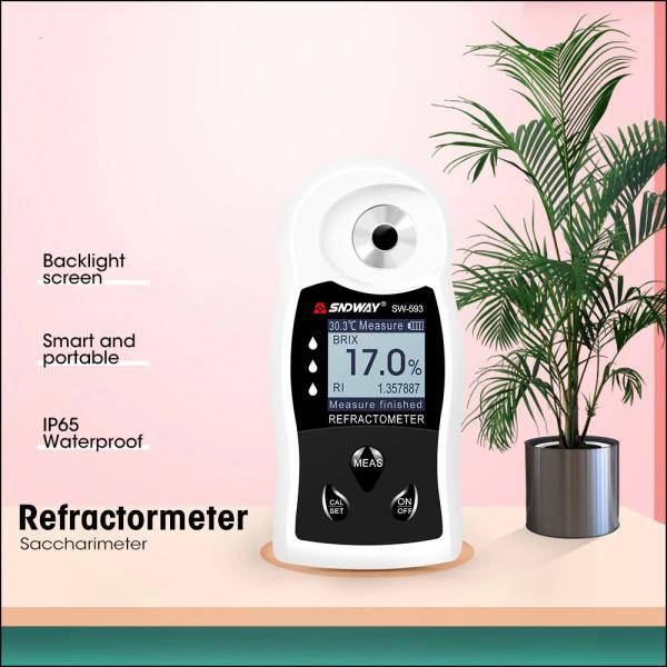 果物、飲料、野菜の糖分濃度を測定温度補正機能屈折率表示機能バックライト液晶ディスプレイフル充電で20000回の測定が可能