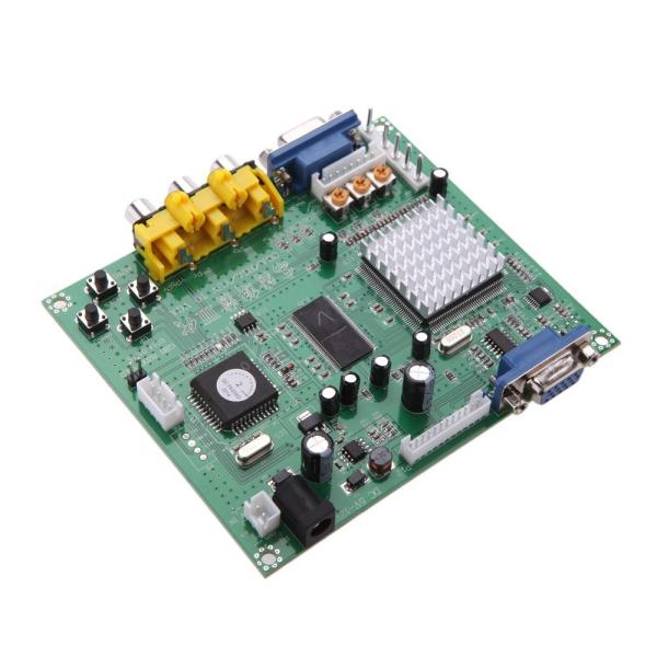 CGA / EGA / VGA / YUVコンポーネント入力信号をVGAビデオ信号に変換同期信号15, 24, 31KhzをVGAへアップスキャンYUVコンポーネント信号の自動スキャン様々なゲーム機、ゲームに対応16700万色に変換が可能英...