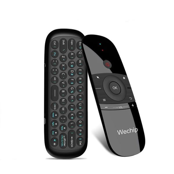 エアーマウス、ワイヤレスキーボード、IR学習リモコン、モーションセンシング、4イン1スーパーコンボ2.4GHzワイヤレス接続、プラグ＆プレイ6軸慣性センサーで方向と速度の変化を検知45キーミニキーボード、カーブモデリングデザインAndroi...