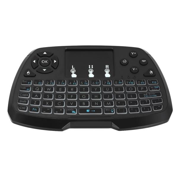 69キーQWERTYキーボード2.4GHzワイヤレス接続4色バックライト高感度タッチパッド単四電池、リチウムイオン電池のどちらでも駆動