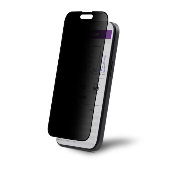 【発売日：2024年10月08日】iPhone 15 Pro専用覗き見防止ガラスフィルム。クリアな画面から遮蔽効果へスムーズに移行し、オフィスや公共の場で視覚的なプライバシーを大幅に強化します。<4方向プライバシー保護 &amp; タ...