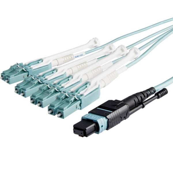 【発売日：2024年11月25日】MPO/MTP-4x LC ブレイクアウトケーブル。1つの40GBase-SR4 QSFP+トランシーバーから 4つの10Gbps LC SFP+トランシーバーへ分岐させることができます。プッシュ&amp;...