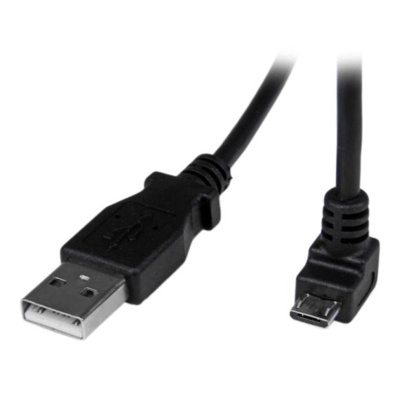 【発売日：2024年12月18日】USB-L型下向きMicro USB ケーブル(2m)。Micro USB 2.0 モバイルデバイス(スマートフォン、デジタルカメラ、タブレットPC端末、ポータブル ハードドライブなど)をPC やMacコン...