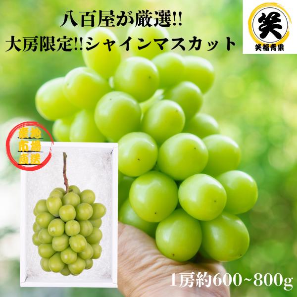 大阪の大人気八百屋『笑福青果』からご注文を随時発送致します。商品名：シャインマスカット産地：香川県/山梨県/長野県/岡山県/兵庫県/新潟県 内容量：1房約700g〜1kgの大房プレゼント！贈り物に！とても甘く爽やかな大人気ぶどうの王様『シャ...