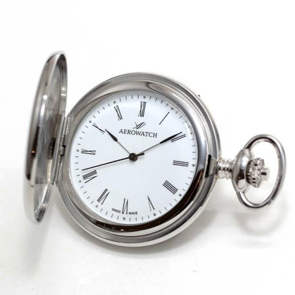 スイス時計にしては安価で、初心者の方には使用しやすい懐中時計です。風防:ミネラルガラスケース素材:ステンレススティールケース径:約42mmケース厚さ:約9mm本体重量:約41gムーブメント:クォーツ防水:非防水メーカー保証:(アエロ時計正規...