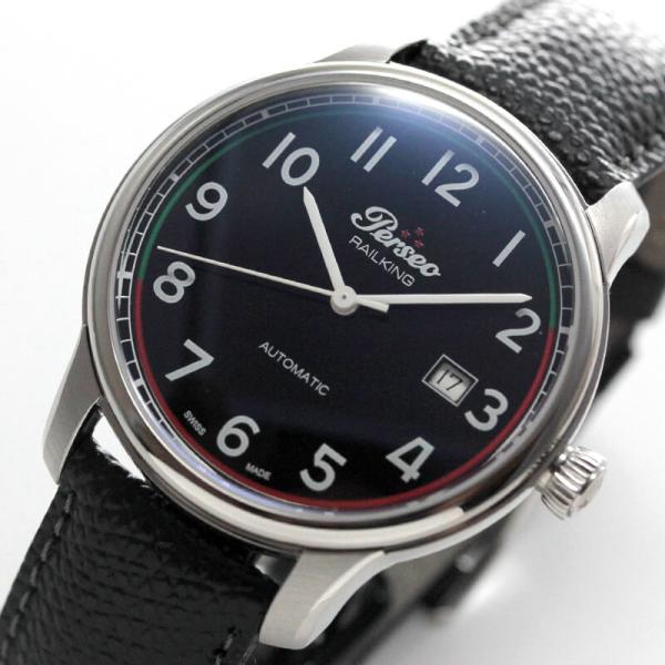 レイルキングのシンプルで見やすい文字盤の外周に配色された赤と緑のラインはイタリアの3色旗「Tricolore」を表しています。ムーブメント:SELLITA SW200自動巻ムーブメントケース素材:316Lステンレスケース直径:約40mmケー...