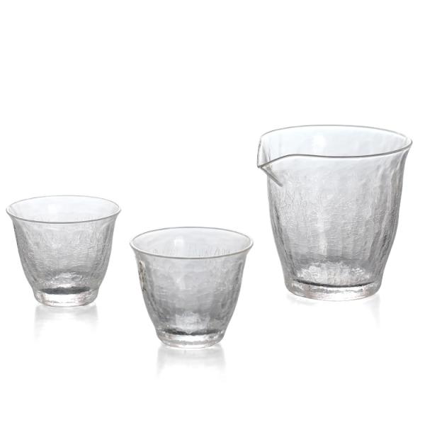 【Aika 江戸硝子 ぐい呑み 徳利 お猪口 おちょこ 冷酒セット 酒器 食器 ギフト 結婚祝い プレゼント 贈り物 食器セット ギフトセット お返し オシャレ:食器日和】材質：ガラスサイズ：片口：直径9cm、高さ9cm、容量260mlぐい...