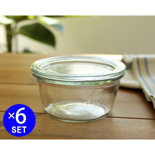 【耐熱 電子レンジ対応 おしゃれ ギフト 結婚祝い プレゼント 贈り物 ギフトセット お返し オシャレ:食器日和】WECKのスタンダードフォルム、シンプルなモールドシェイプの6個セットです。スパイス入れ、小物入れ、ジャムやピクルスの保存容器...