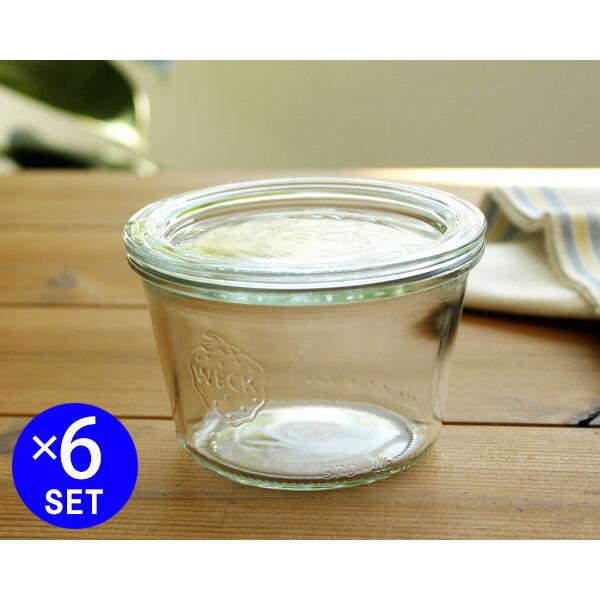 【耐熱 電子レンジ対応 おしゃれ ギフト 結婚祝い プレゼント 贈り物 ギフトセット お返し オシャレ:食器日和】WECKのスタンダードフォルム、シンプルなモールドシェイプの6個セットです。スパイス入れ、小物入れ、ジャムやピクルスの保存容器...