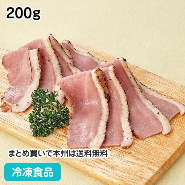【7,990円以上ご購入で送料無料】【食彩ネットショップ】あい鴨を成型し粗挽きの黒胡椒をまぶして、相性がよい柔らかなフレーバーのリンゴチップで香り豊かにスモークし、スパイシ―に仕上げ、縦の大判サイズにスライスしました。オードブルやベーカリー...