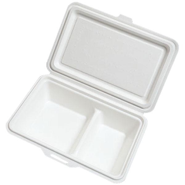 【業務用】【常温商品】【規格内容】幅２４５×奥行１６２×高さ５１ｍｍ【容量】ご飯約３００Ｇ／ご飯約１５０Ｇ【材質】紙／ＣＰＰ透明【販売形態】折蓋型【形状】差込蓋【補足１】レンジＯＫ【補足２】使い捨て【色】白【柄】柄無【商品特徴】ソリッド感の...