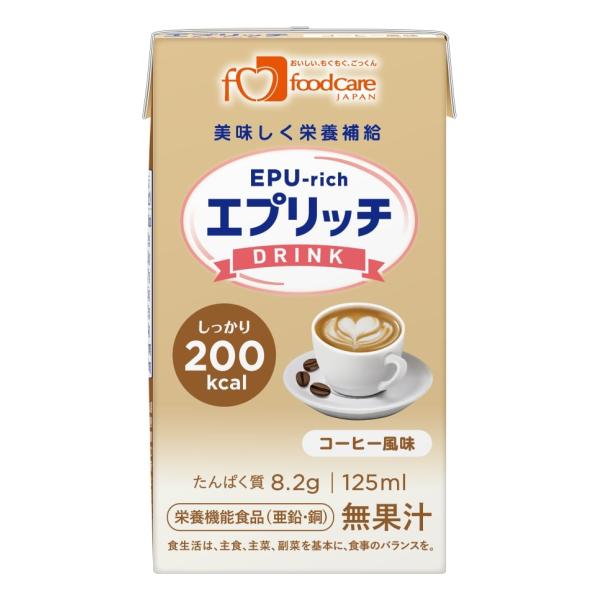 乳系の栄養補助飲料。1本（125ml）で、エネルギー200kcal、たんぱく質8.2g、亜鉛4.1mg、銅0.3mg、食物繊維4.6gがおいしく摂取できます。［１日あたりの摂取目安量］〇1日あたり1〜3本を目安に摂取してください。〇栄養素等...