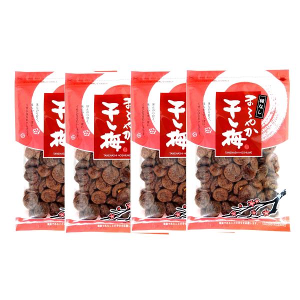 「ハッピーカンパニー　まろやか干し梅　バラ大210ｇ　4袋セット おかげさまで発売以来「まろやか干し梅」20,000,000袋突破しました。ほんのり甘く、ほんのり酸っぱいクセになる美味しさです。甘くて酸っぱい味が癖になります。種を抜いてあり...