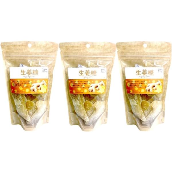 ハッピーカンパニー ドライフルーツ　生姜糖  3個セット内容量 170ｇ原産国 タイ原材料 生姜、砂糖／保存料（亜硫酸塩）【栄養成分（100gあたり）】エネルギー 350calたんぱく質 1.25ｇ塩分 0.1ｇ脂質 0ｇ炭水化物 （炭水化...
