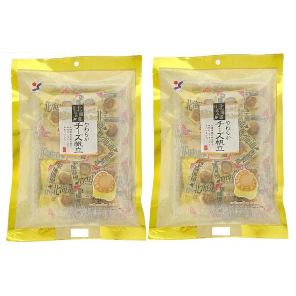 北海道産の帆立を使用した「やわらかチーズ帆立」。帆立の旨みとチーズのコクを楽しめる、やわらかな食感の魚介珍味です。食べやすい個包装タイプなので、晩酌のおつまみはもちろん、おやつや持ち歩きにも便利です。【商品情報】名称：魚介加工品内容量：10...