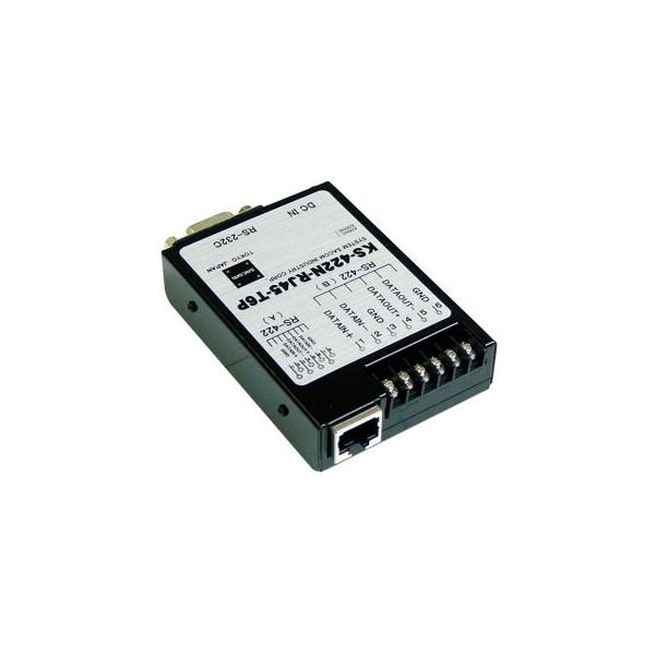 【端子台でつなぐ小型変換器】RS232C⇔RS422変換ユニット(ACアダプタ仕様) Dsub9P(メス/インチネジ)⇔RJ45、端子台6P