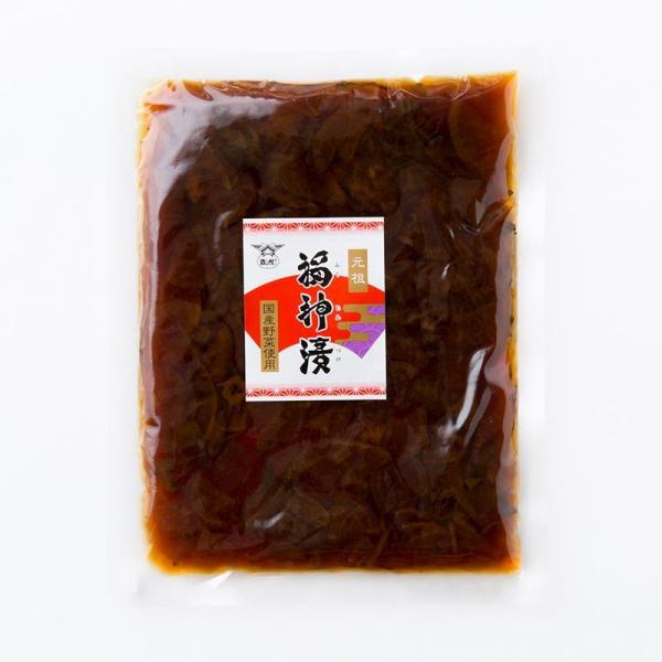 元祖福神漬は添加物を使用していない酒悦元来の昔ながらの味に仕上げた福神漬です。（塩分約7.5%）賞味期限 6ヶ月