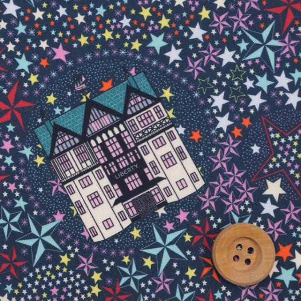 リバティ・ファブリックス タナローン『Adelajda Belle アデラジャ・ベル』ネイビー（36374310/D）生地幅：約108cm【リバティ・ファブリックス/国産タナローン】※素材：綿100％※【30cm以上10cm単位】での販売で...