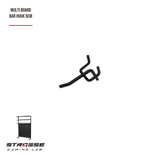 ・STRASSE GAMING LAB マルチボードのオプション、バーフックです。・有孔ボードに引っ掛けて一箇所にたくさん掛けたいときや、小物などを置くのに便利です。※こちらはSTRASSE GAMING LAB マルチボードオプション[単...