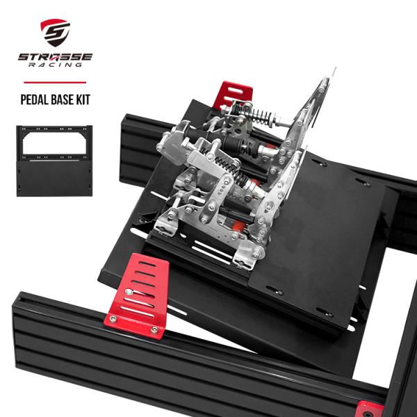 ハンドルコントローラー(ハンコン)設置用ベースフレーム[STRASSE RCZ01/XZERO/SPEEDMASTER]のフットペダル台に設置する、ペダルベースキット(単品)です。2ペダル派の方も、3ペダル派の方も、ペダル毎に位置を微調整す...