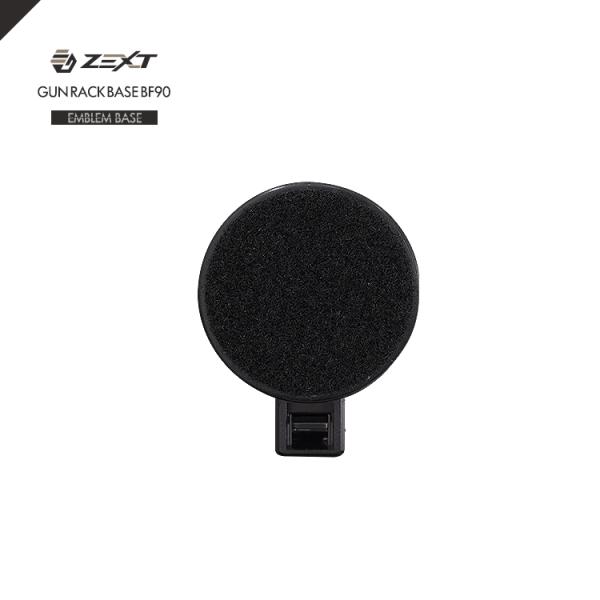 ・ZEXTガンラックベースBF90専用オプションパーツ、ワッペンベースです。表面は面ファスナー(メス)になっており、お好きなワッペンや腕章などミリタリーワッペンを飾ってください。本体サイズ：(約)54×30×68mm設置幅サイズ：直径(約)...