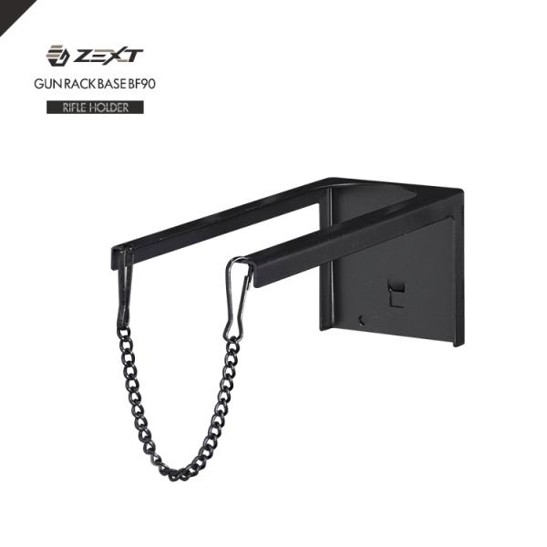 ・ZEXTガンラックベースBF90専用オプションパーツ、長尺ガンホルダーです。・転倒防止のチェーン付き。本体サイズ：(約)80×200×80mm設置幅サイズ：(約)55×190mm重さ：(約)200g検索キーワード：サバゲー サバイバルゲー...