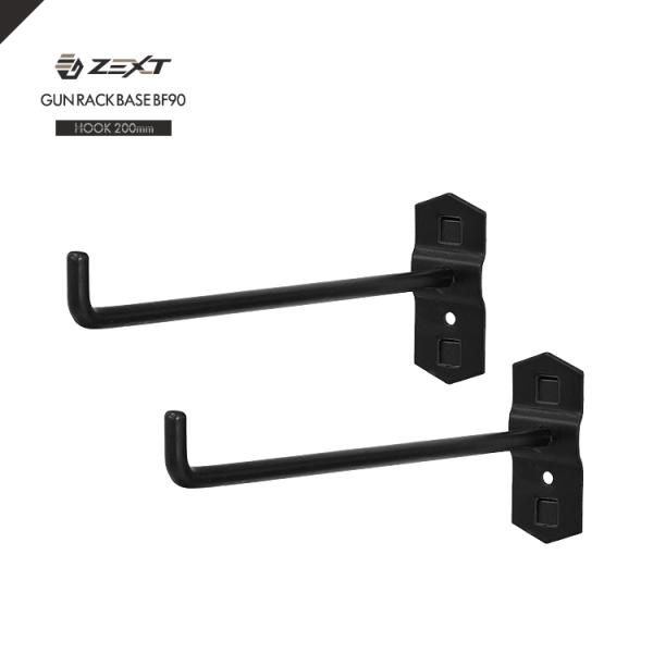 ・ZEXTガンラックベースBF90専用オプションパーツ、ロングフック2本組です。※こちらの商品はオプションパーツ単品です。各種エアガン、ガンラックベースなどのミリタリーアイテムは含まれません。 別途ご用意ください。
