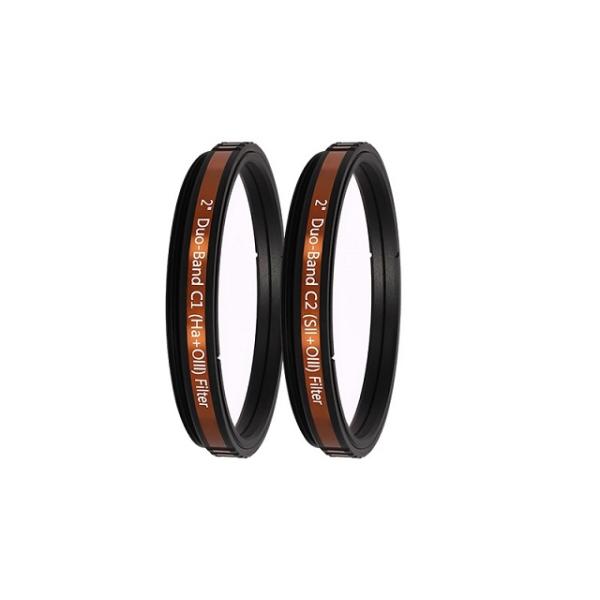 【発売日：2024年09月11日】カラーカメラで3輝線分解合成ができるデュアルナローバンドフィルター「C1」「C2」の48mm2枚セットです。