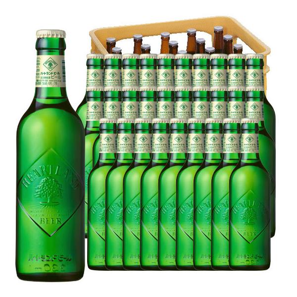 洒落たエメラルドグリーンのエンボス(浮き彫り)ボトルが印象的な、アロマホップだけを使った麦芽100％ビール。商品名キリン ハートランドビール 330ml 30本 瓶原材料名麦芽・ホップアルコール度数5%プリン体7.8mgクール便不要※梱包の...