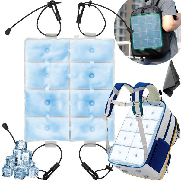 登山 通勤 通学 薄い 軽量 汗対策 子供 大人- **リュック用冷却パッド**: サイズは縦25cm、横22cmで、重さは300gです。外側はTPU(熱可塑性ポリウレタン)素材、内側はPCM(オクタデカン)で作られており、暑い季節に背中を...