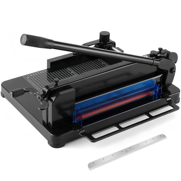 【プロ仕様の裁断性能】 最大40mm厚・約400枚を一度に裁断可能な高性能ペーパーカッター。大量の書類処理や製本作業にも対応し、安定した切断力を発揮。【安全ロック機構搭載】 ワンタッチ自動ロックで誤操作を防止。使用後は自動で再ロックされ、小...