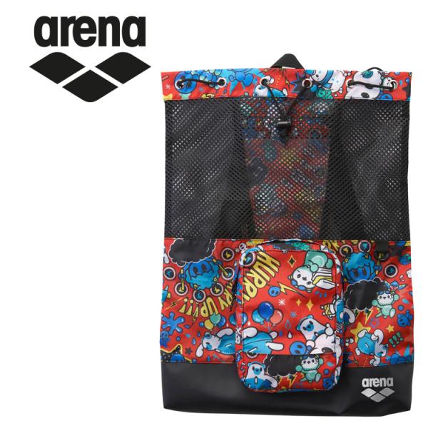 定番のメッシュ素材のバックパック(AS4FBP15U)に、26SSのデザインテーマを落とし込んだ総柄モデル。トレーニングツールやウェアなどを持ち運ぶのに便利。ビート板やフィンなどのトレーニングツールの持ち運びはもちろん、試合会場や招集所でウ...