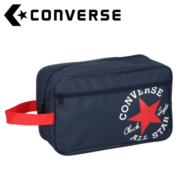 CONVERSEのシューズケース。撥水加工あり。ファスナー付きポケット仕様で小物を分けて収納できます。部活やジム、室内での観戦時など様々なシーンでご使用いただけます。ポリエステル【メーカー取り寄せ商品】 こちらの商品はメーカー手配の為、完売...