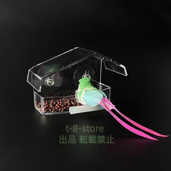 ??【高品質のアクリル！耐久性がある】鳥用フィーダーはアクリル製で、優れた品質と長寿命を実現しています。環境に優しいアクリル、無毒、無臭、耐久性、高い透明性を備えた軽量な野鳥の餌台です.??【構造】ウィンドウガラスの外側に3つの強力な吸引カ...