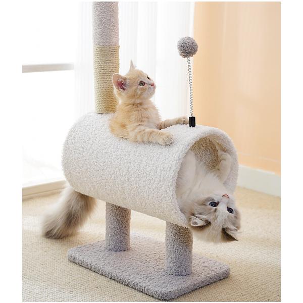 動物の形をした猫の木 - 猫の木の塔と動物の形を組み合わせて、猫のためのより興味深い場所を作成します サイザル被覆のスクラッチングポール - 爪を引っ掻くことができ運動を促進するために、補強されたポストはサイザルロープで包まれています イン...