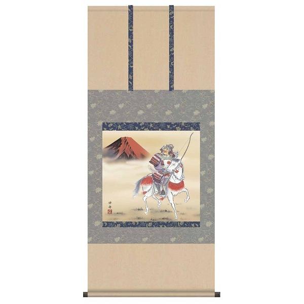 メーカーより直送のため、代引決済はご利用できません。7営業日前後にて発送いたします。洛彩緞子本表装●尺五サイズ幅54.5×高さ120cm●本紙　新絹本●軸先　陶器●桐箱畳紙収納●表装品質十年間保証付き定価32,000円(税込)掛け軸表装のト...