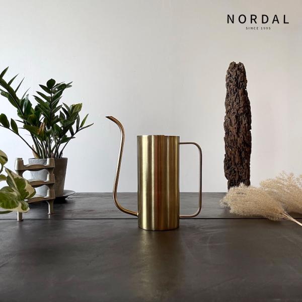 Nordalのウォーターピッチャーは、真鍮仕上げの上品な質感が魅力のデザインジョウロ。細口で水量を調整しやすく、観葉植物の水やりにも最適です。 約1.7Lの使いやすいサイズで、置くだけでも絵になる美しさ。日常にさりげない上質さをプラスしてく...