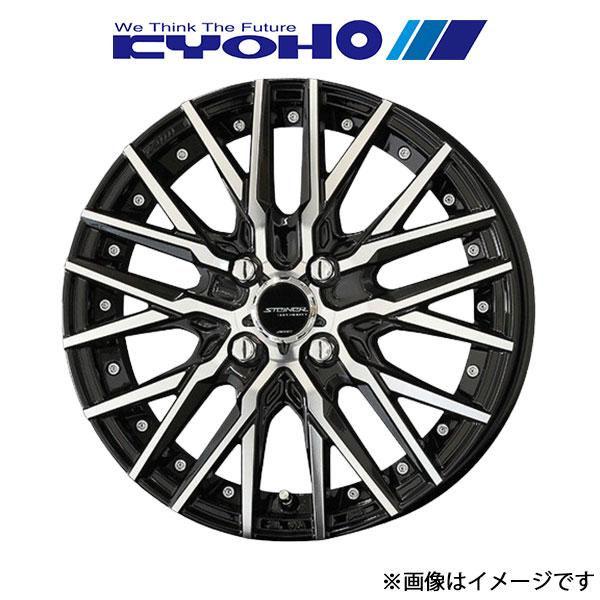 ●メーカー：KYOHO●商品：STEINER CVX●カラー：ブラック×ポリッシュ●ホイールサイズ/リム径(inch)：14●リム幅：4.5●フランジ：J●ボルト穴数：4●P.C.D(mm)：100●インセット(mm)：45●車両：ニッサン...
