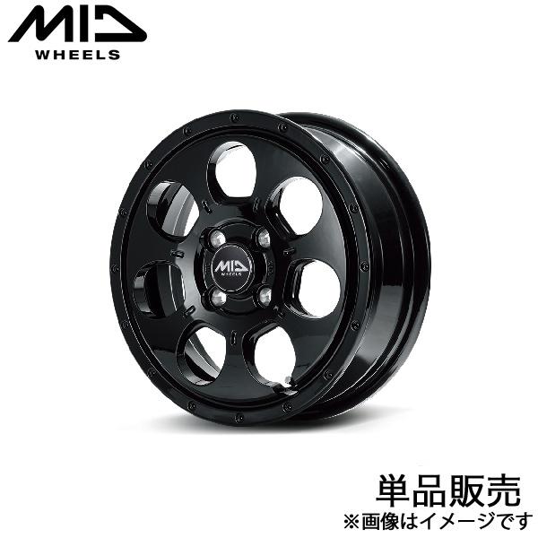 メーカー：MIDブランド：MUD AGENTカラー：セミグロスブラック本数：1本サイズ(inch)：15リム幅(inch)：4.5フランジ形状：Jボルト穴数：4P.C.D(mm)：100インセット(mm)：45ハブ高(mm)：-30ハブ径(...
