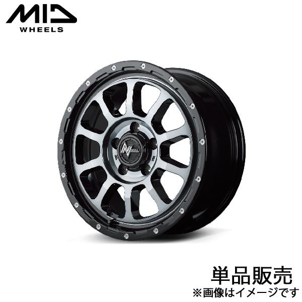 メーカー：MIDブランド：NITRO POWER M10 PERSHINGカラー：ブラック/DC+マシニング/ブラッククリア本数：1本サイズ(inch)：16リム幅(inch)：6.5フランジ形状：Jボルト穴数：6P.C.D(mm)：139...