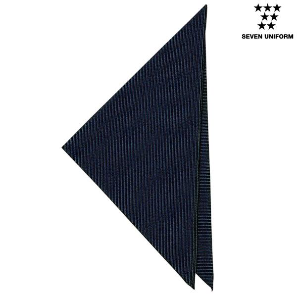 EY3504 三角巾（男女兼用）先染め藍色ベースのかすれ棒縞柄が特徴です【MATERIAL】■素材:先染め平織■混率:ポリエステル65％・綿35％【特長】先染め藍色ベースのかすれ棒縞柄が特徴です。同色の作務衣、作務衣パンツやエプロンがありま...