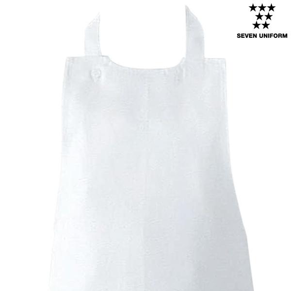 JT4511-1 調理前掛（男女兼用）綿100%カツラギの定番揚前掛。【MATERIAL】■素材：カツラギ■混率：綿100％【特長】綿100%カツラギの定番揚前掛。首掛け、ポケット無し。一番人気の揚前掛です。【COLOR】■0.ホワイト