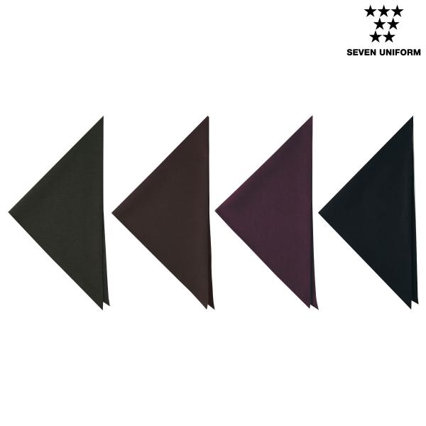 三角巾（男女兼用）JY4728【MATERIAL】■素材:ライトキャンバス■混率:綿49％・ポリエステル33％・麻18％【COLOR】■5.苔■6.渋茶■7.赤紫蘇■9.黒【SIZE】フリーサイズ