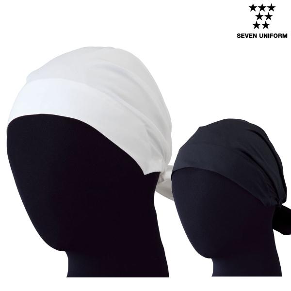 JY4730 バンダナキャップ（男女兼用）【MATERIAL】■素材：ブロード■混率：ポリエステル85％・綿15％【仕様】■後ゴム入【COLOR】■0.ホワイト■9.ブラック【SIZE】■フリーサイズ