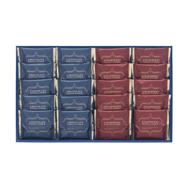 ■商品名：スィートバスケットワッフルクッキーセット  (W-BE) ■商品内容：●セット内容:ワッフルクッキー（ホワイトショコラ・いちご各10） ●加工地:日本■特定原材料７品目：小麦・卵・乳■賞味期限：180日■お届け日：メーカー・産地よ...