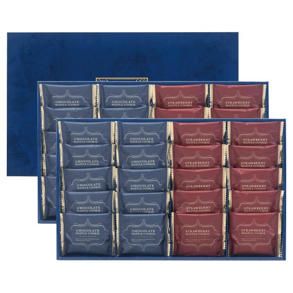 ■商品名：スィートバスケットワッフルクッキーセット  (W-EO) ■商品内容：●セット内容:ワッフルクッキー（ホワイトショコラ・いちご各20） ●加工地:日本■特定原材料７品目：小麦・卵・乳■賞味期限：180日■お届け日：メーカー・産地よ...