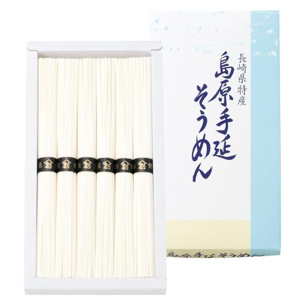 ■商品名：島原手延そうめん  (B-10) ■商品内容：●セット内容:300g（50g×6束） ●加工地:長崎県■特定原材料７品目：小麦■賞味期限：910日■お届け日：メーカー・産地より直接お届けの商品のため、通常時7日営業日以内に発送。■...